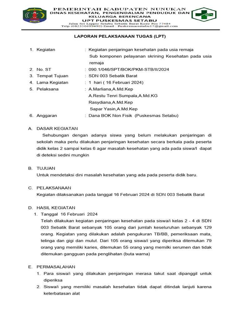 LPT Penjaringan 1 | PDF