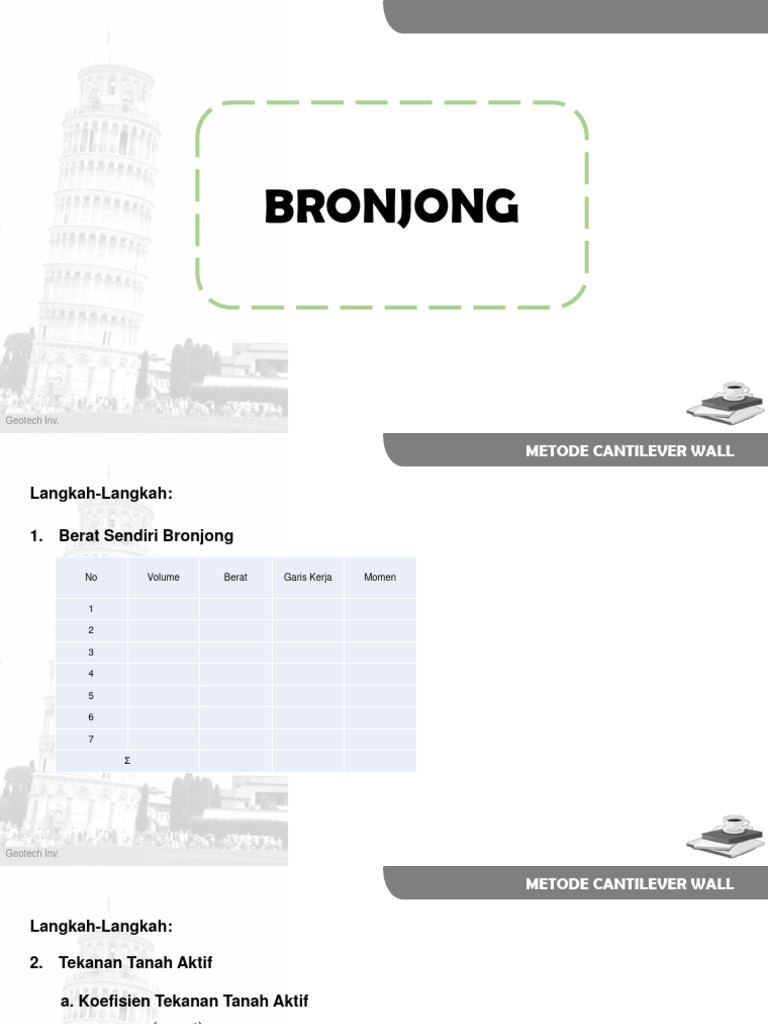 Metode Cantilever Wall untuk Bronjong | PDF | Metode & Bahan Ajar