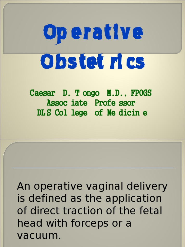 Ob - Operative Obstetrics | PDF | Miscarriage | Caesarean Section
