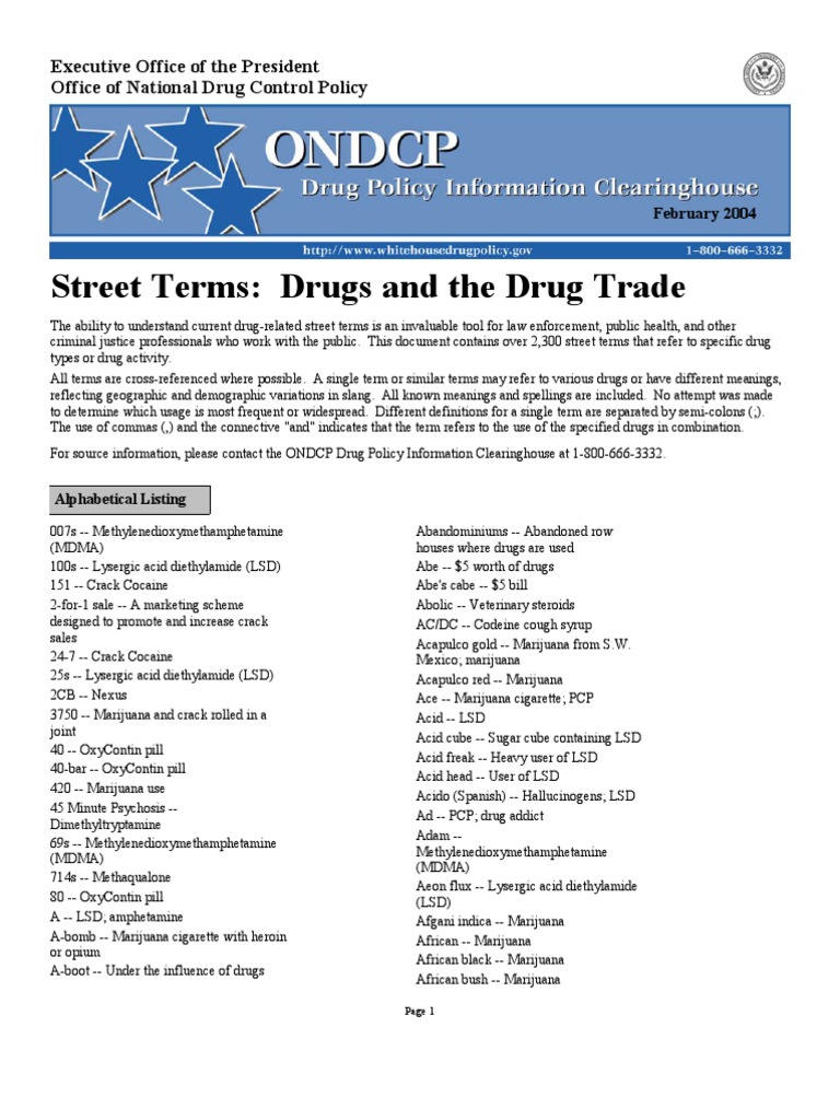 Street Slang | PDF | Crack Cocaine | Heroin