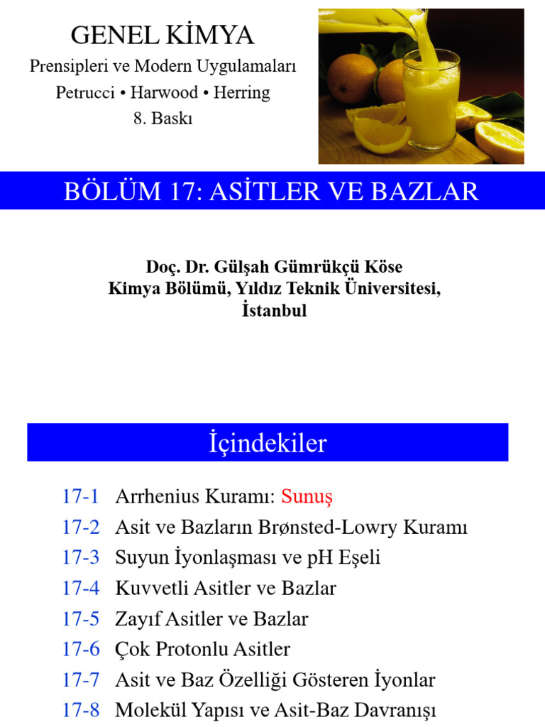 Bölüm 17 Asit-Bazlar | PDF