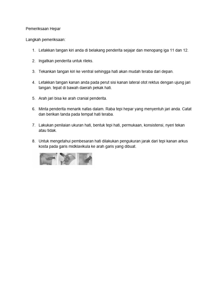 Cara Pemeriksaan Hepar yang Tepat | PDF