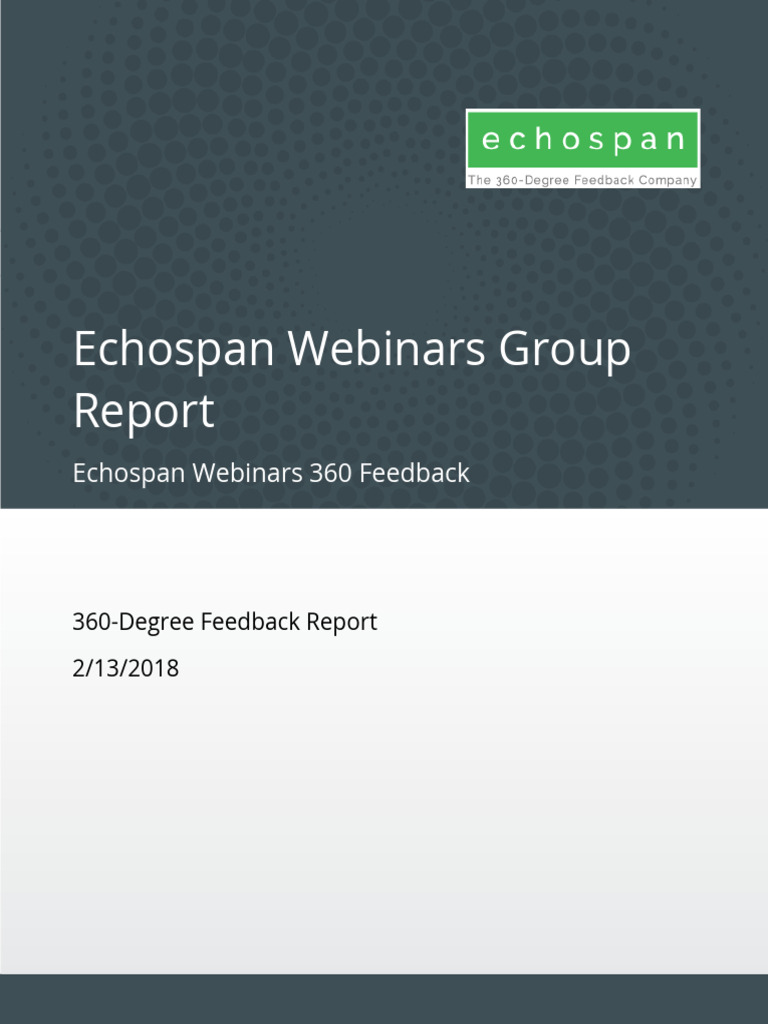 Echospan Sample Group Report Pdf Psychological Concepts Human