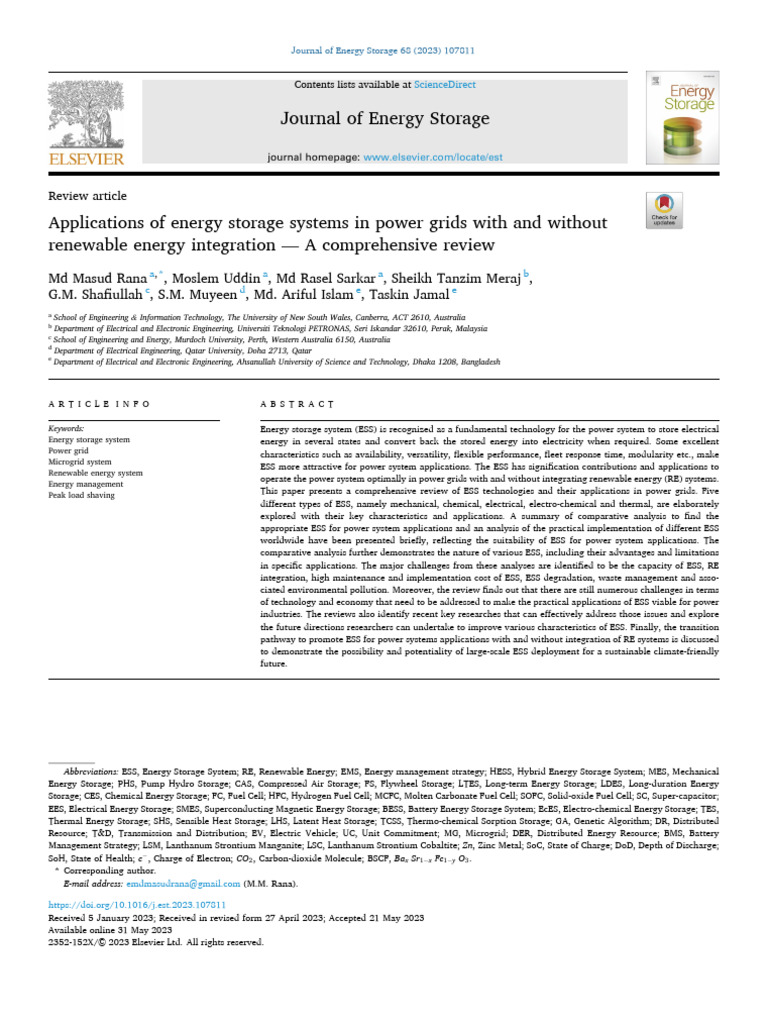 Journal of Energy Storage | PDF | Energy Storage | Fuel Cell