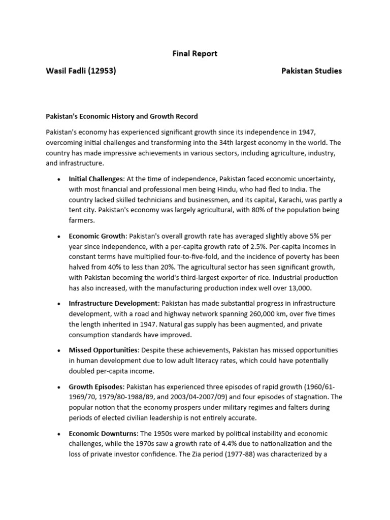 PST Final Report | PDF | Economic Growth | Pakistan