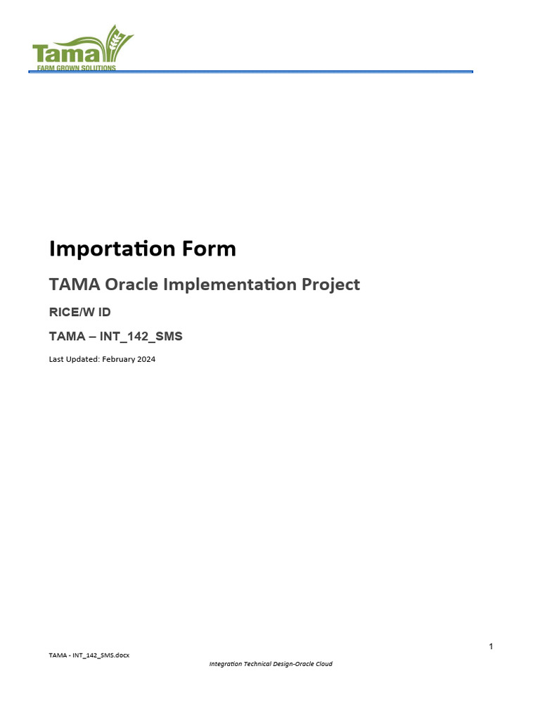 Tama - Int - 142 - SMS | PDF