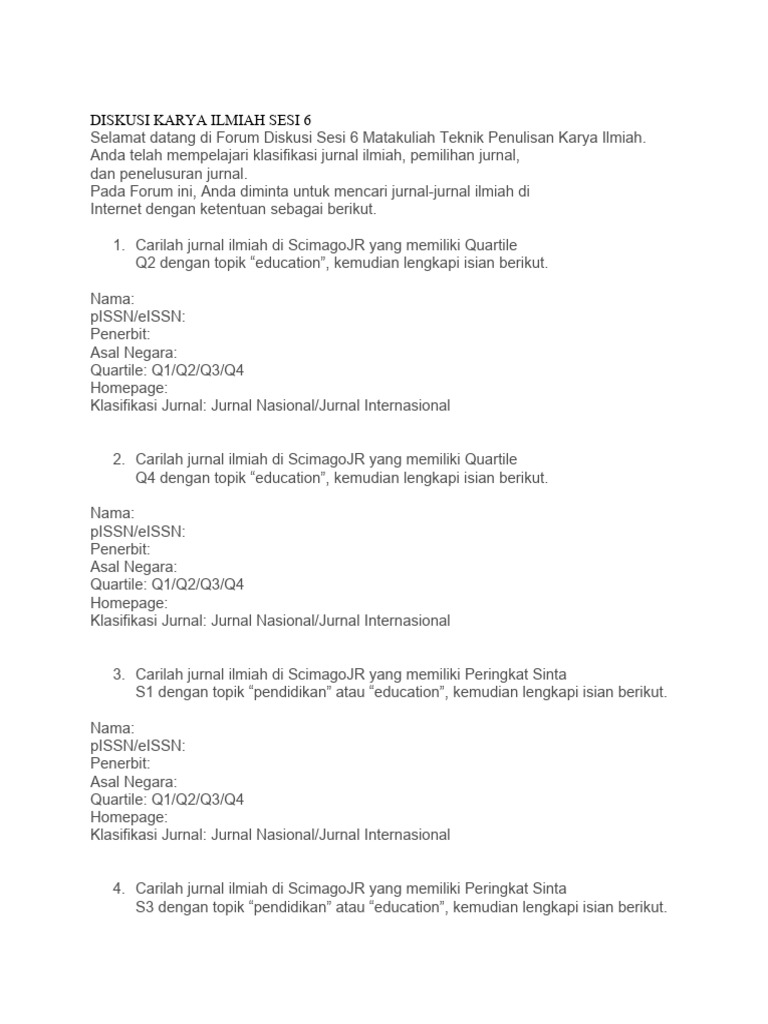 Diskusi Sesi 6 | PDF