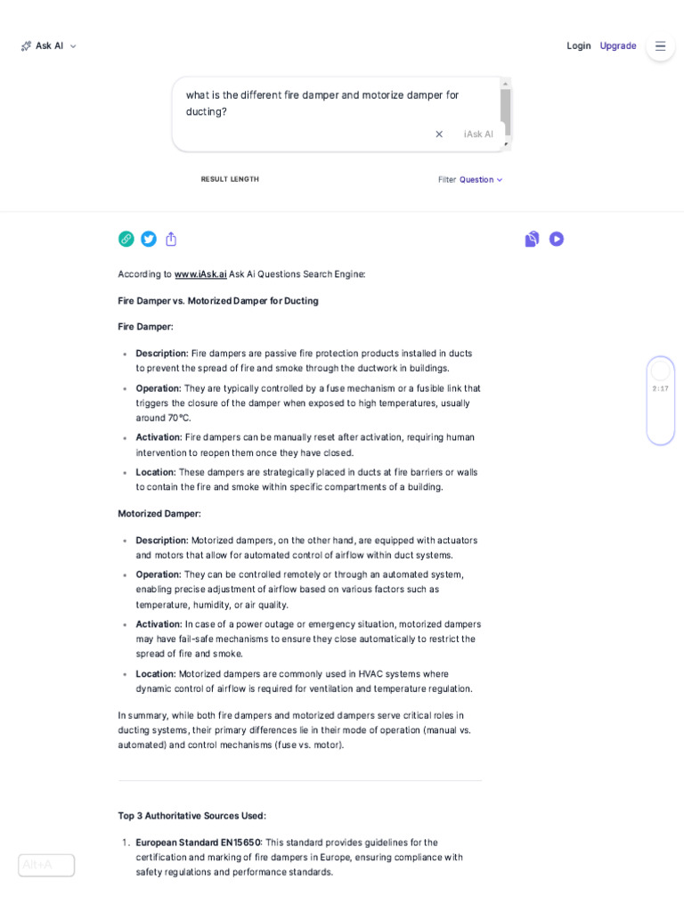 Iask Question What Is The Different Fire Damper and Motorize Damper For ...