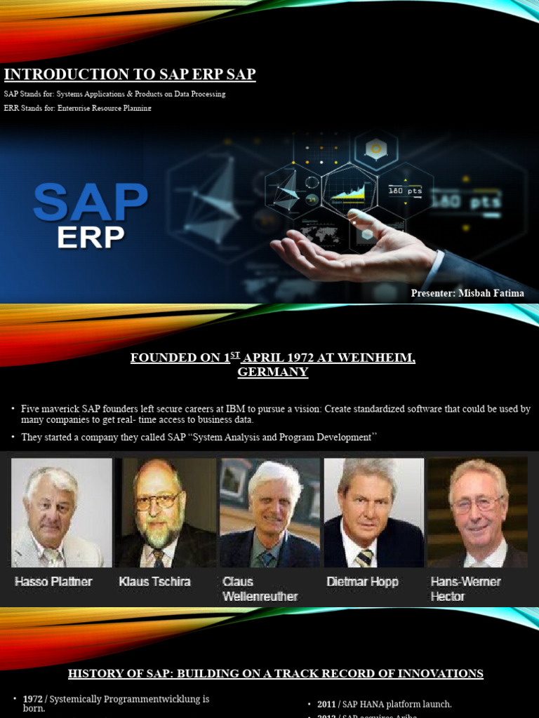 Introduction To SAP ERP SAP | Download Free PDF | Enterprise Resource ...
