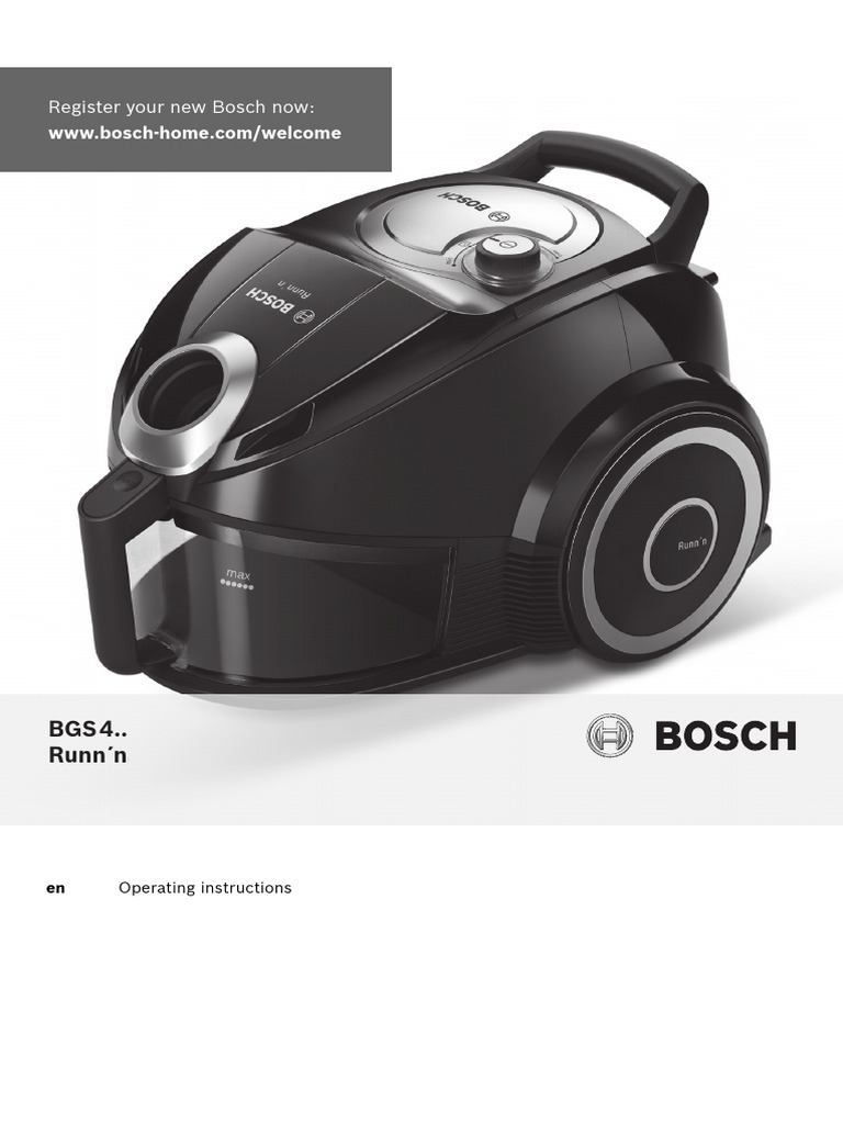 Bosch Vacuum Cleaner User Manual | PDF | Vacuum Cleaner