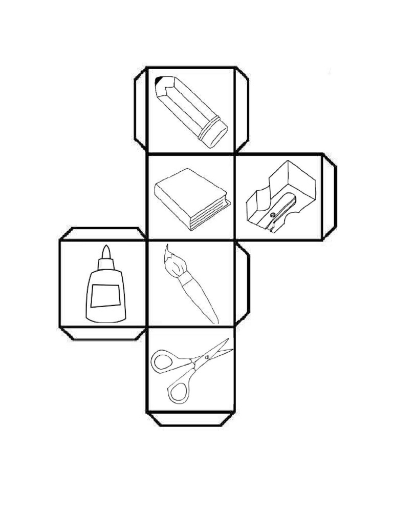 Anexo 1 - School Objects Dice | PDF
