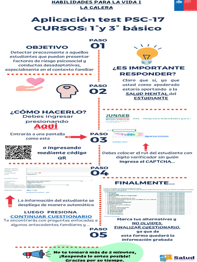 Infografía Aplicación Test PSC 17 | PDF
