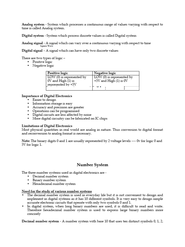 Understanding Analog and Digital Systems | PDF | Logic Gate | Digital ...