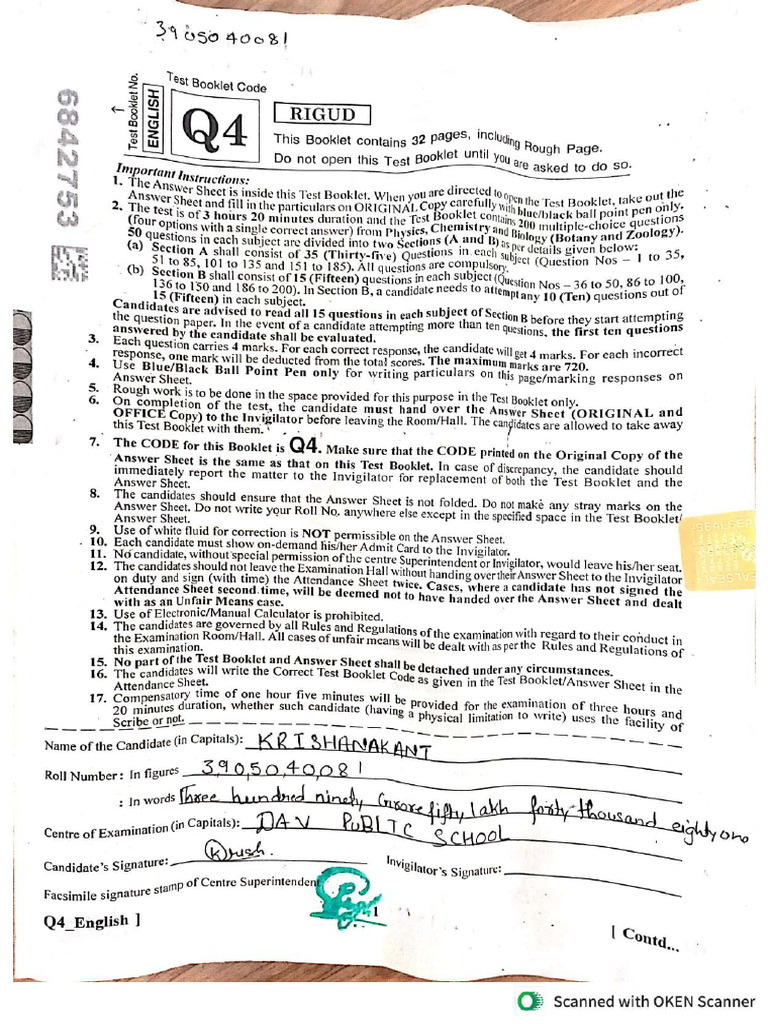 NEET-2024-Question-Paper-Q4 | PDF