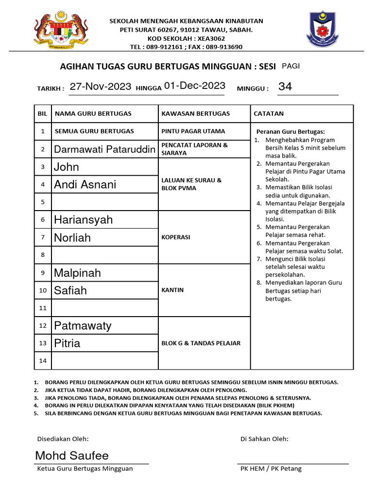 Agihan Tugas GBM (2023-2024) | PDF