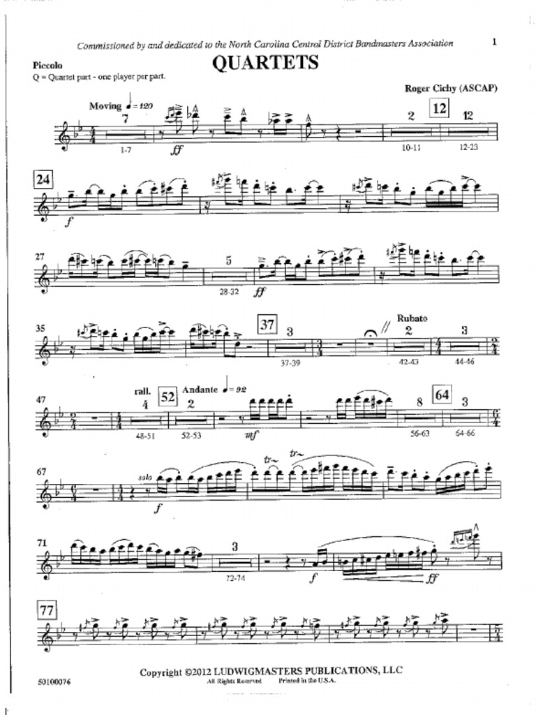 Quartets Parts | PDF