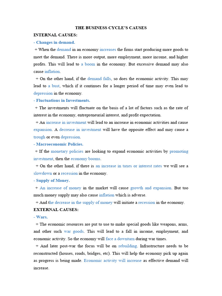 THE BUSINESS CYCLE | PDF | Business Cycle | Economics