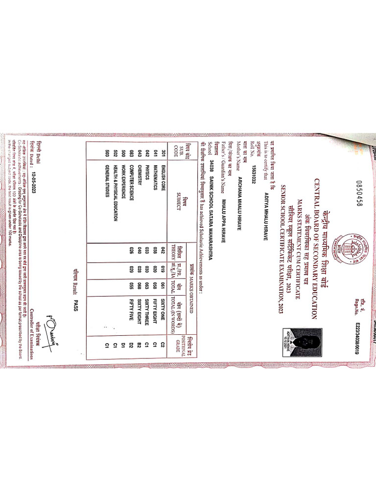 10th 12th Board Certificates | PDF