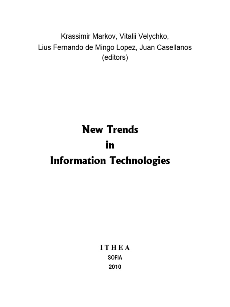 New Trends in Information Technologies | Download Free PDF | Mathematical Optimization ...
