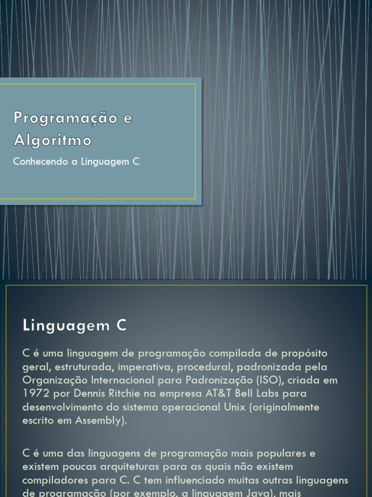1 - Linguagem C-1 | PDF | C (linguagem de programação) | Linguagem de ...