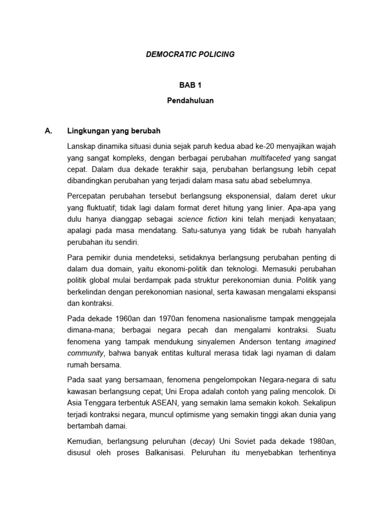 Prinsip Dasar Democratic Policing | PDF | Perjalanan