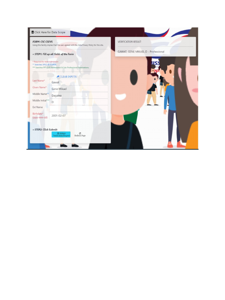 CSC Screenshot Eligibility | PDF