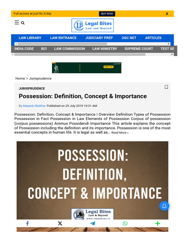 Possession Notes 3 by Legal Bites | PDF | Justice | Crime & Violence