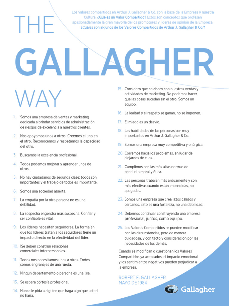 The Gallagher Way - PDF - Spanish | PDF | Business | Sicología