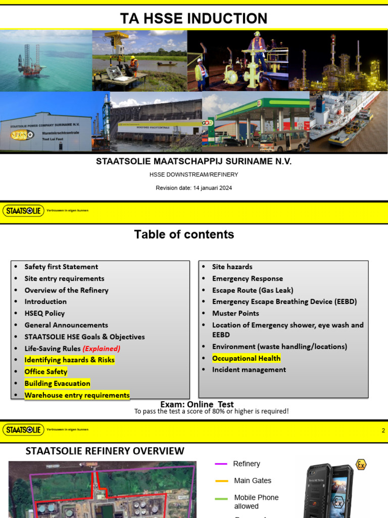 ta-hsse-induction-final | PDF | Fires | Safety