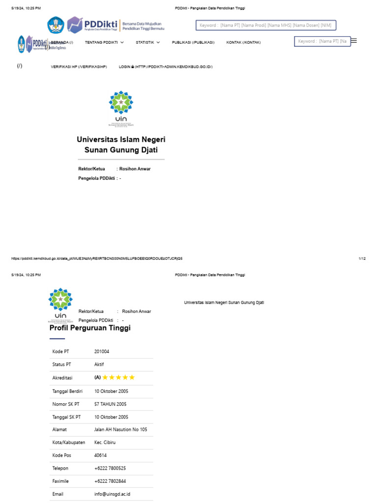 Profil UIN Sunan Gunung Djati | PDF