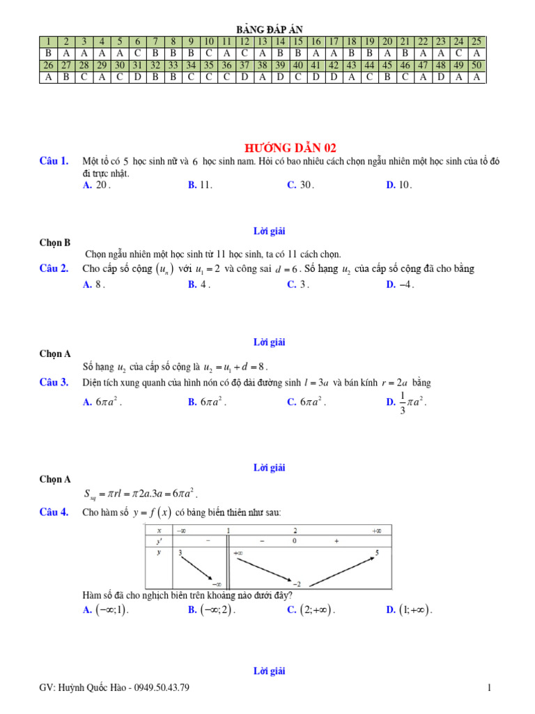 De So 2 Dap An | PDF