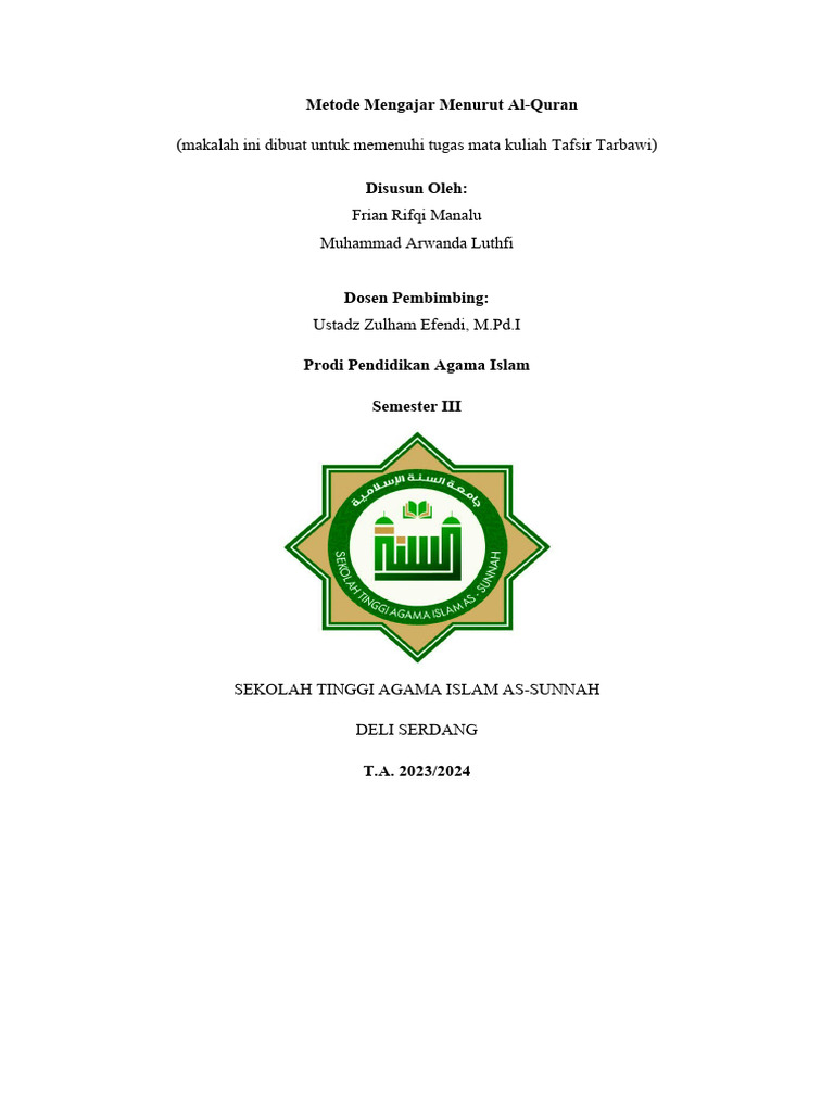 Revisimakalahtafsir Frian&arwanda | PDF