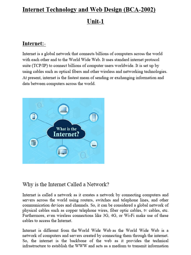 Itwd Unit 1 | PDF | World Wide Web | Internet & Web