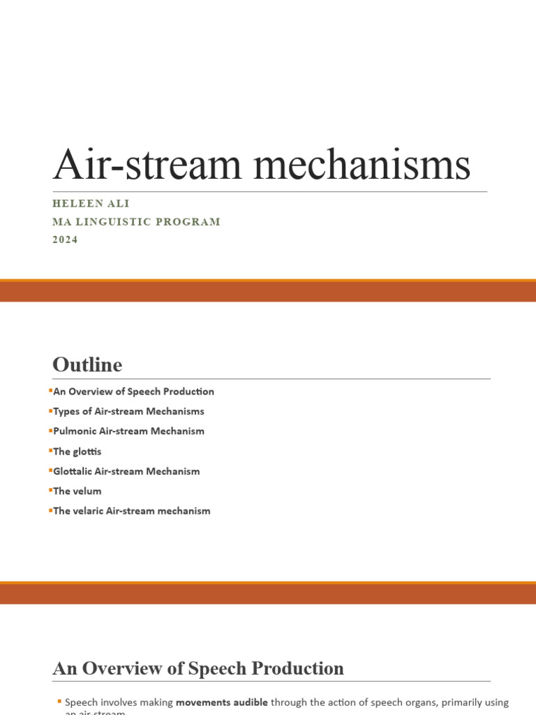 Air Stream Mechanisms | PDF | Human Voice | Phonetics