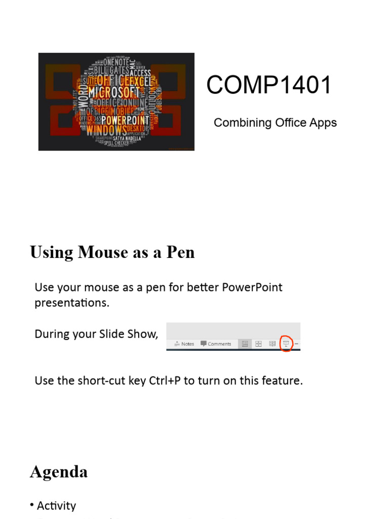 COMP1401 - Combining Office Apps | PDF | Microsoft Excel | Microsoft Power Point