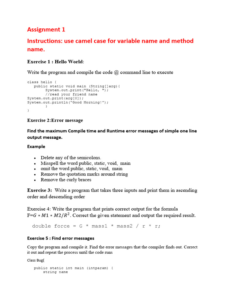 Assignment 1 | PDF | Computer Program | Programming Assignment 1 | PDF | Computer Program | Programming