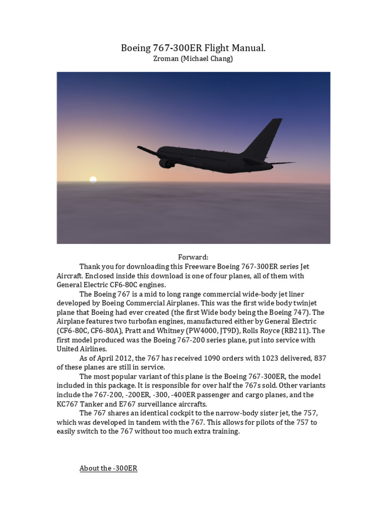Boeing 767 Manual | PDF | Transport | Aircraft