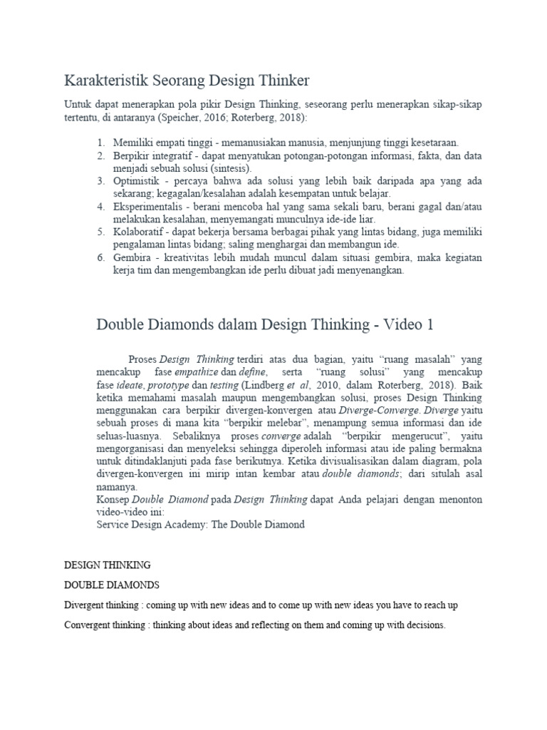 Karakteristik Design Thinker yang Efektif | PDF | Seni