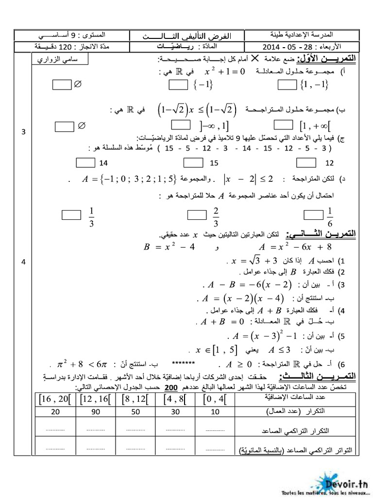 devoir-de-synthèse-n°3--2013-2014(zouari-sami) | PDF devoir-de-synthèse-n°3--2013-2014(zouari-sami) | PDF