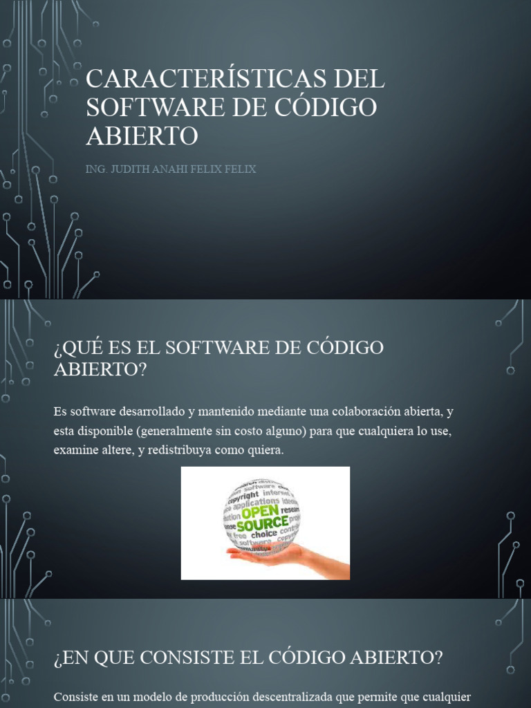 Características Del Software De Código Abierto Pdf Software