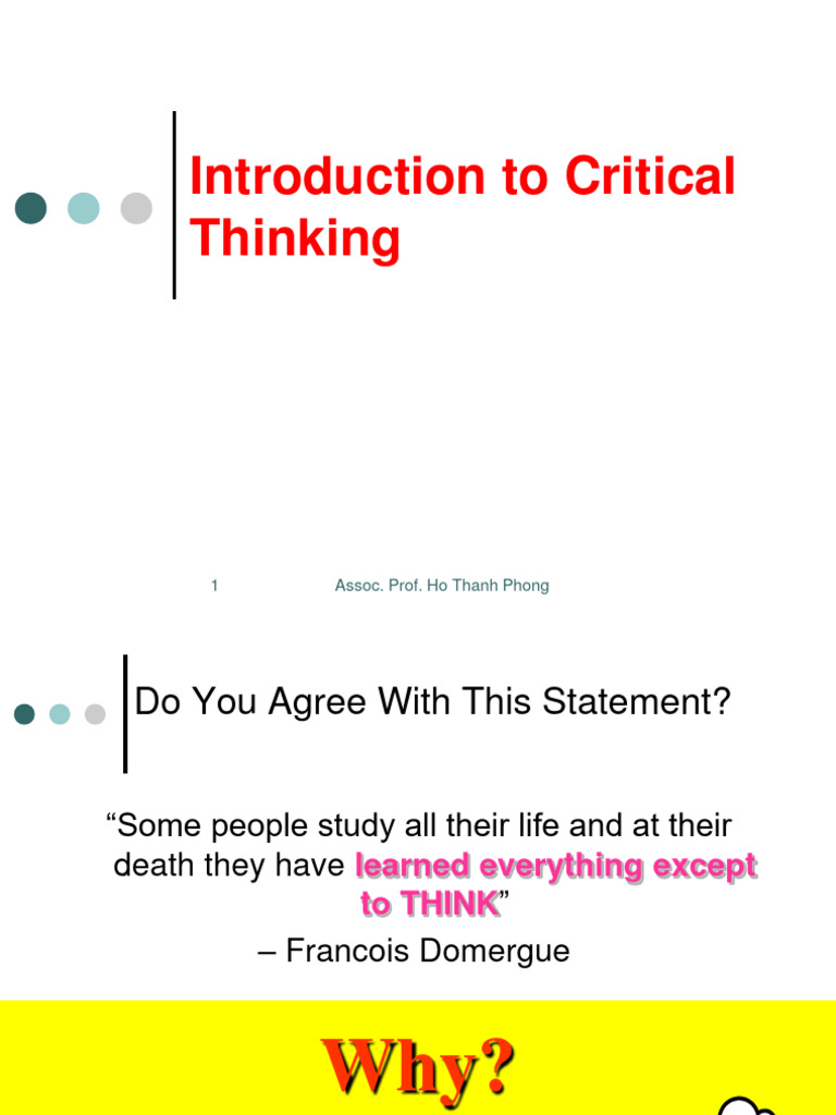 Chapter 05 -Critical Thinking part 1 | PDF | Critical Thinking | Thought
