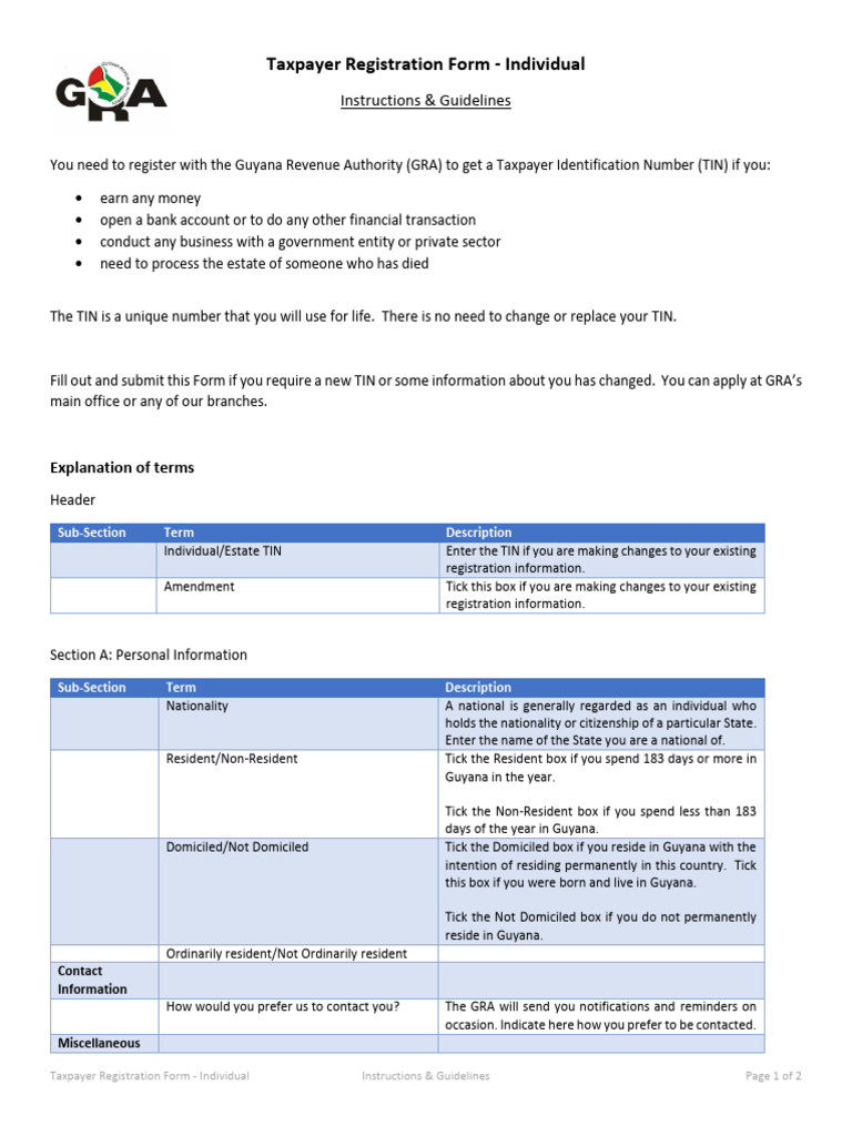 Individual TIN Registration Guide | PDF | Taxation | Payments