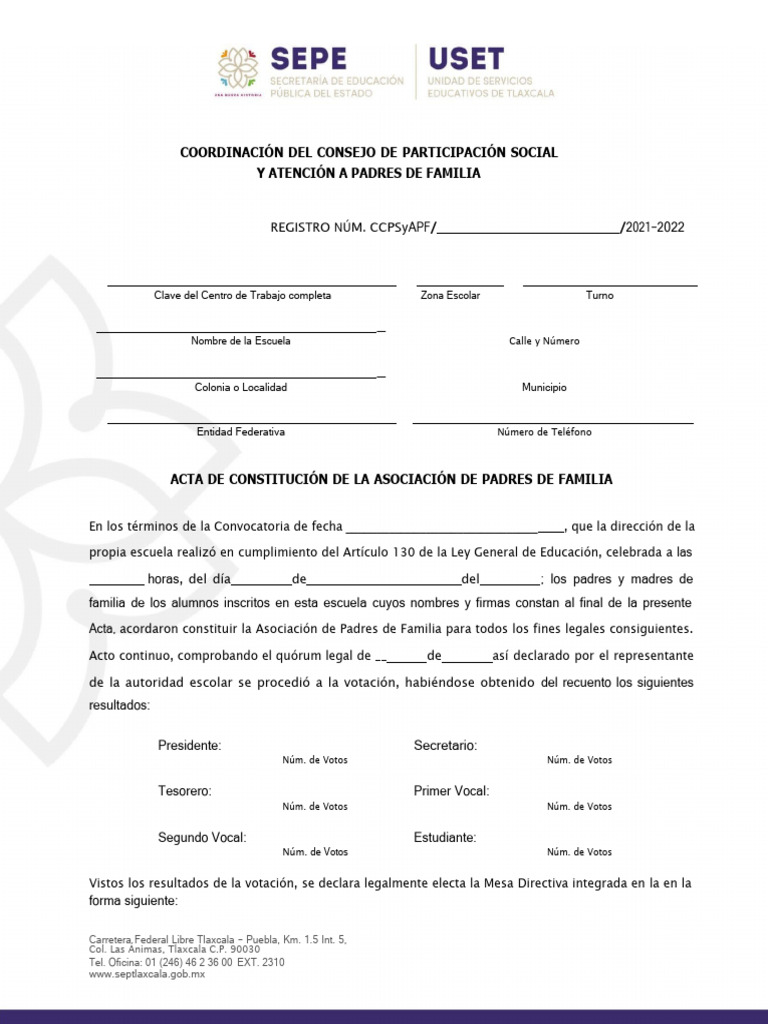 Acta Asociacion de Padres de Familia 2021 2022 | Descargar gratis PDF ... Acta Asociacion de Padres de Familia 2021 2022 | Descargar gratis PDF ...
