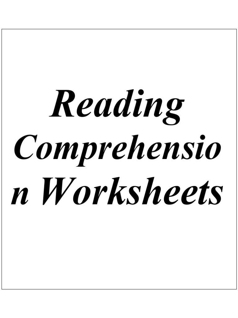 Reading Comprehension Worksheets | PDF | Rain | Water