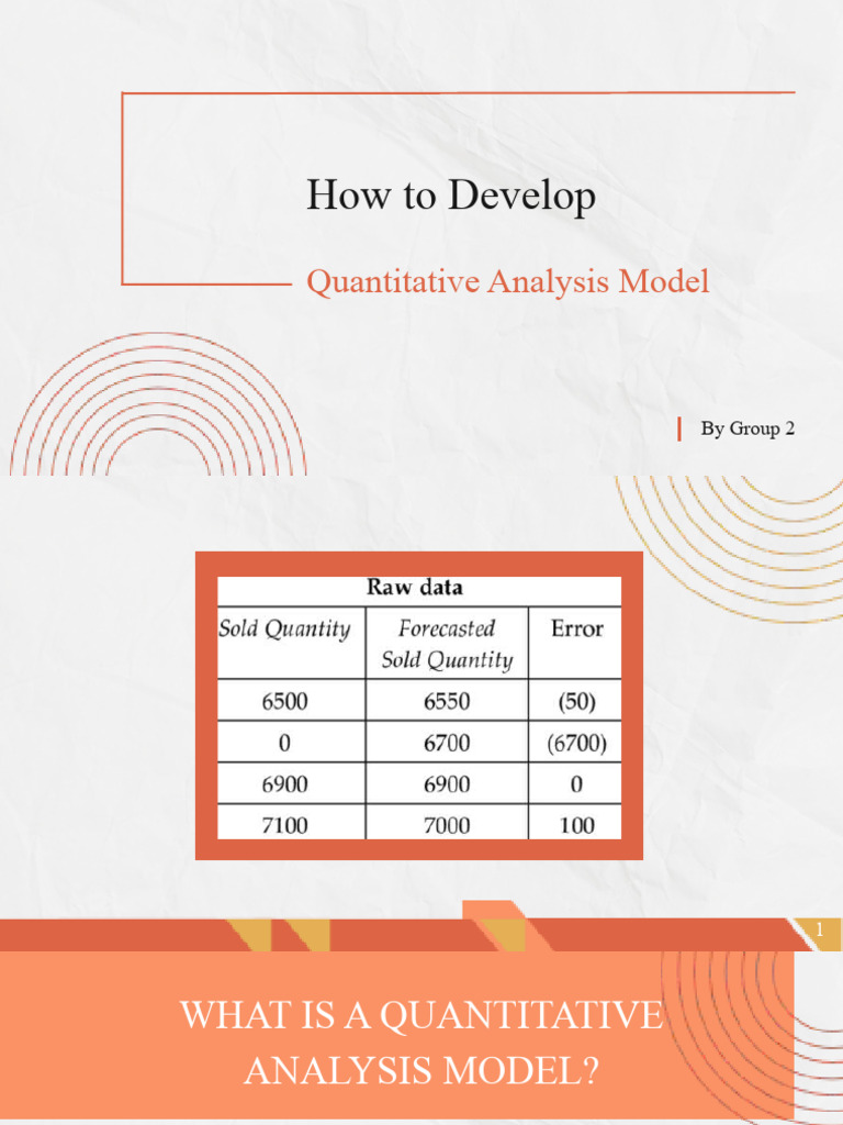 How To Develop Quantitative Analysis Model | PDF | Data Analysis ...