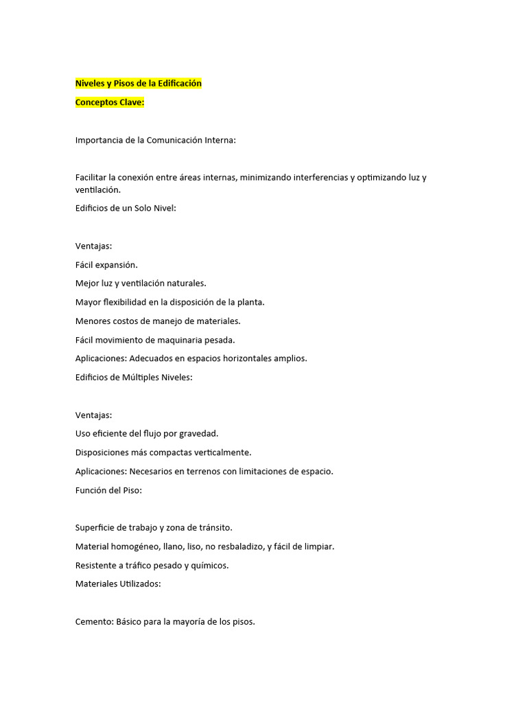 Niveles y Pisos de La Edificación | PDF | Ascensor | Tornillo