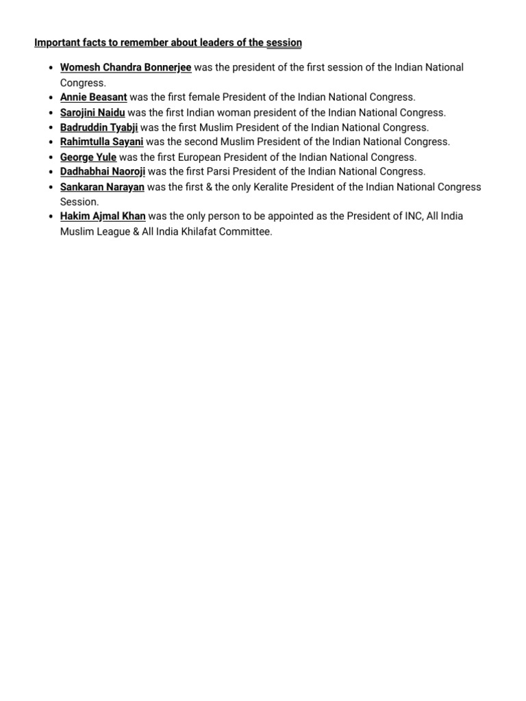 Leaders of Indian National Congress | PDF | Religion & Spirituality