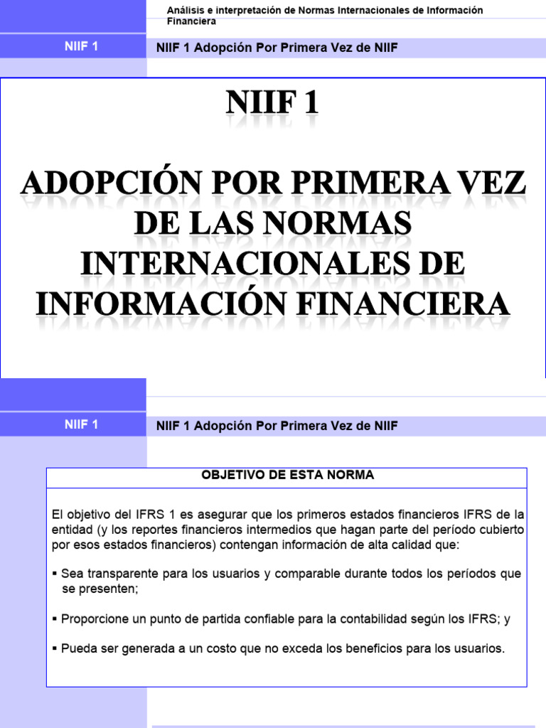 CTCP 2 74, Niff 1 | PDF | normas internacionales de INFORMACION ...