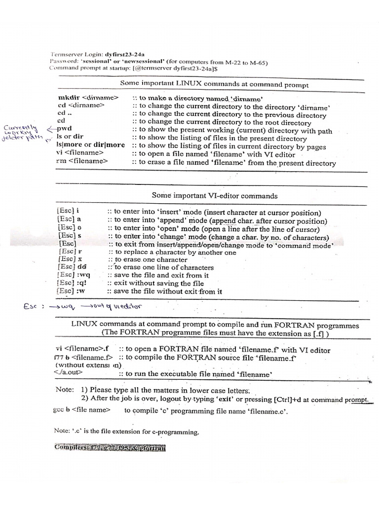 Command Sheet Fortran | PDF