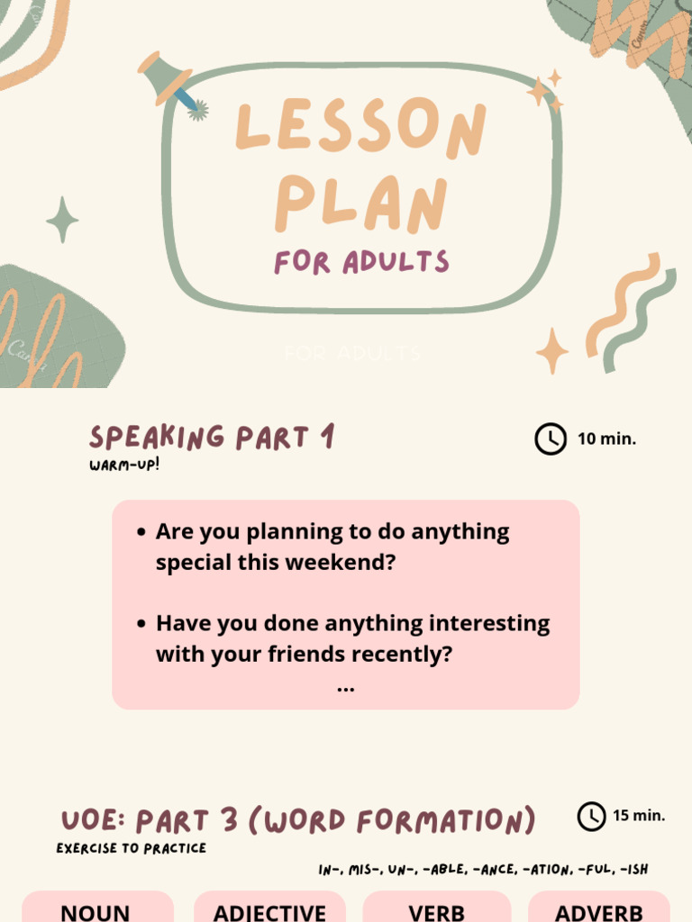 Lesson Plans | Download Free PDF | Word | Adverb